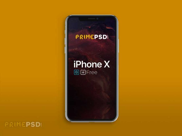 iPhone X Front View Mockup Get Free PSD - PrimePSD