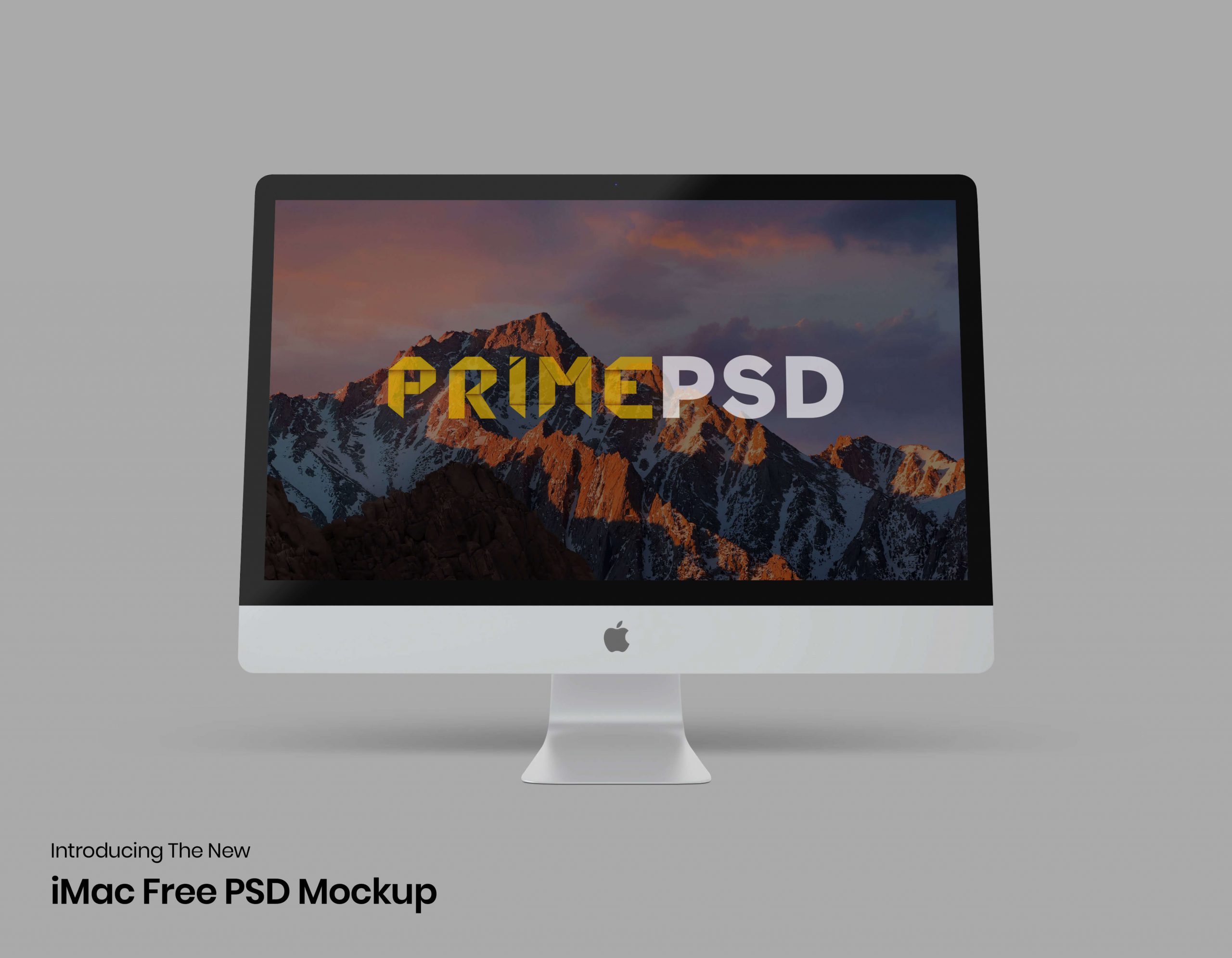 iMac Front View Mockup Get Free PSD - PrimePSD