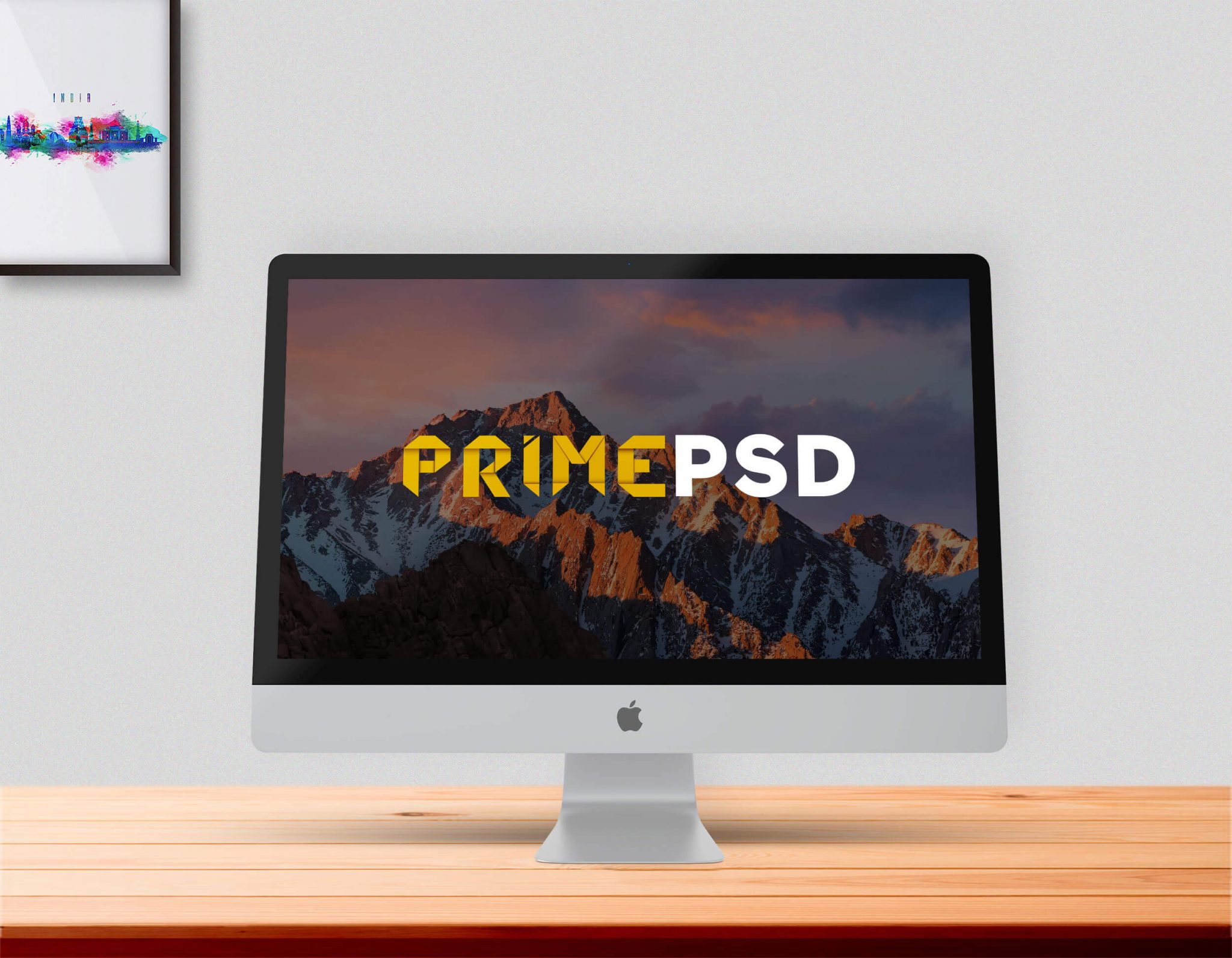 iMac Front View Mockup Get Free PSD - PrimePSD