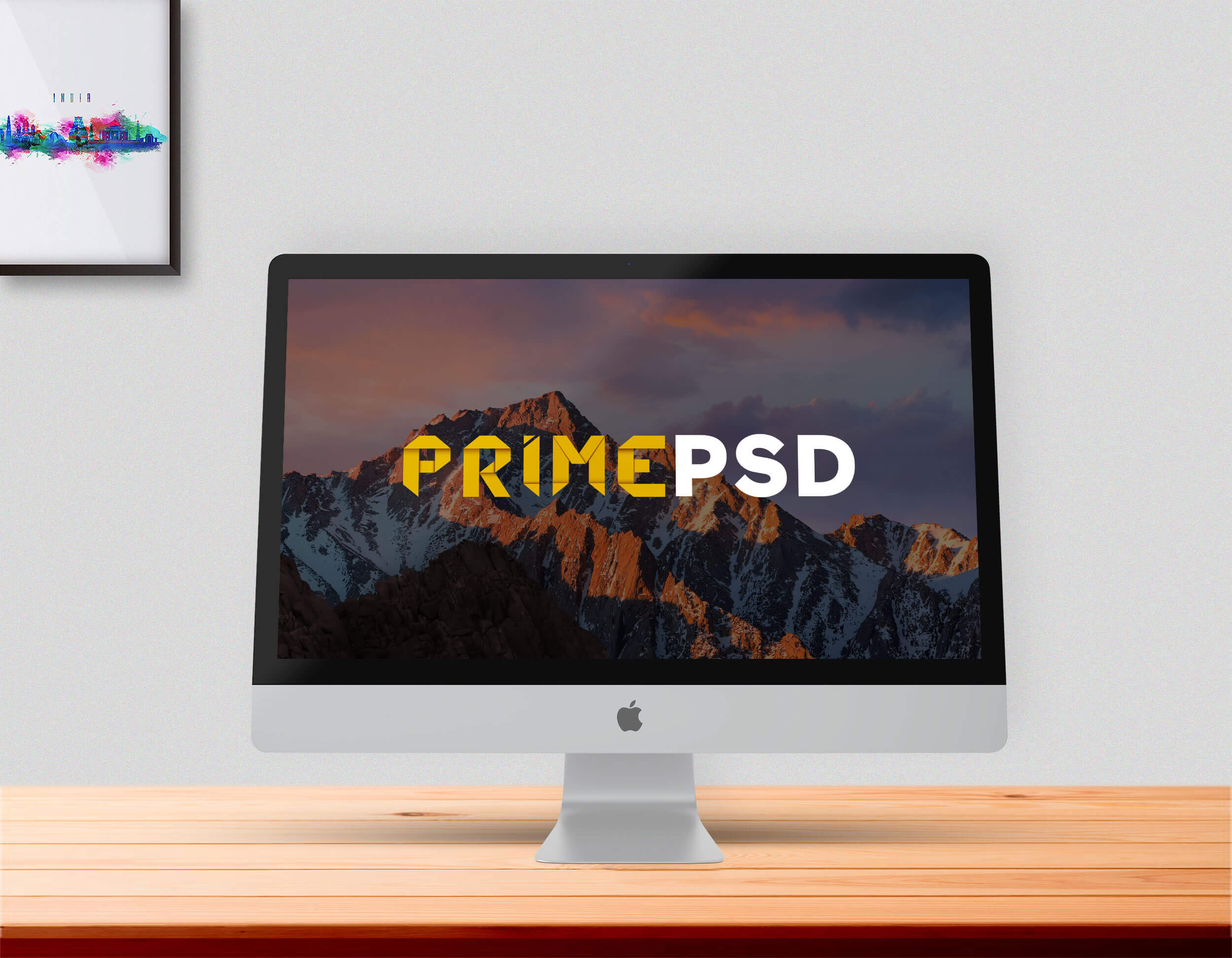 iMac Front View Mockup Get Free PSD - PrimePSD