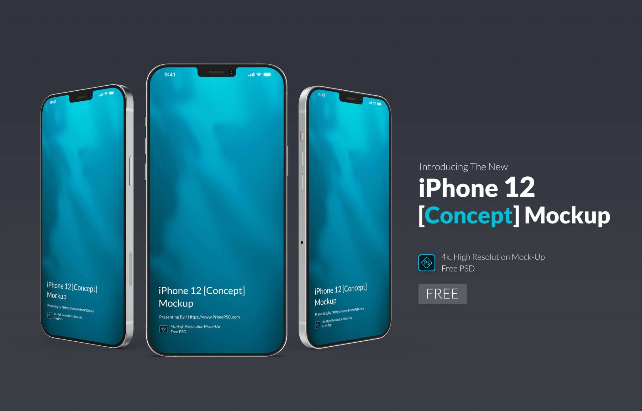 iPhone 12 Free PSD Concept Mock-Up - PrimePSD