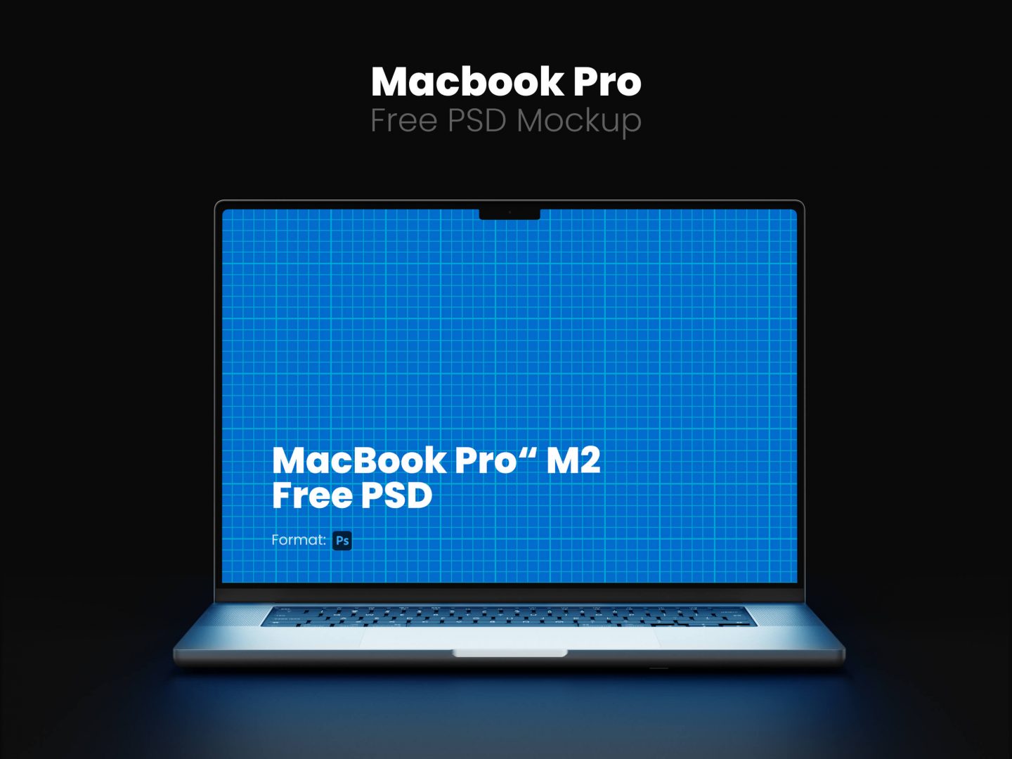 MacBook Front View Mockup Free PSD - PrimePSD