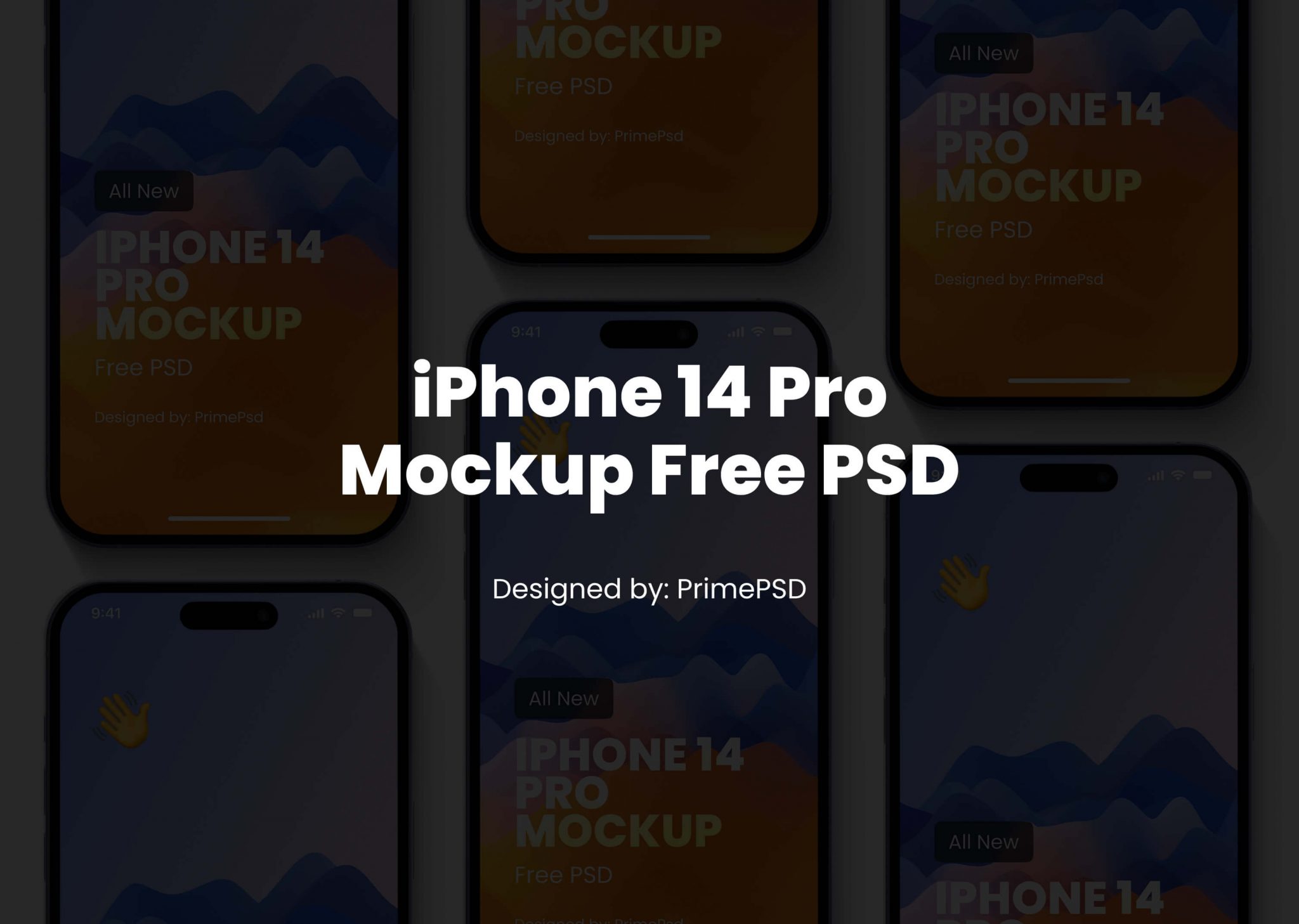 iPhone 14 Pro Mockup Free PSD - PrimePSD