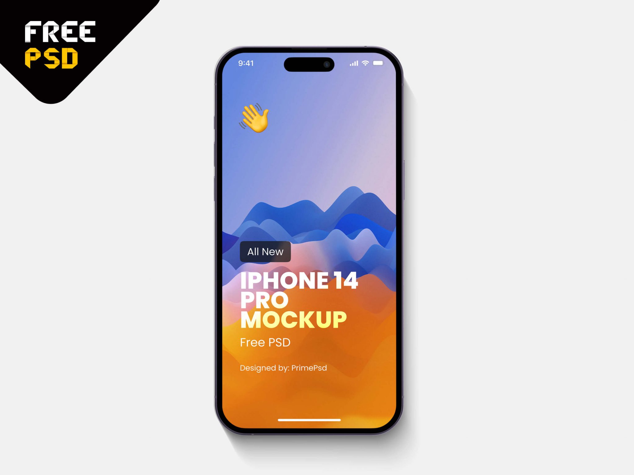 iPhone 14 Pro Mockup Free PSD - PrimePSD