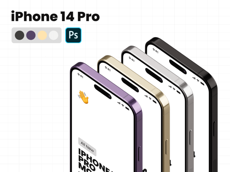 iPhone 14 Pro Mockup (iPhone 14 Pro Group) - PrimePSD